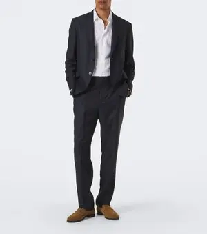 Etro Jacquard Virgin Wool Straight Pants