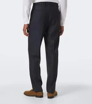 Etro Jacquard Virgin Wool Straight Pants