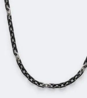 David Yurman Dy Madison® Titanium And Sterling Silver Chain Necklace