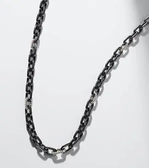 David Yurman Dy Madison® Titanium And Sterling Silver Chain Necklace