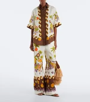 ALEMAIS Island Cove Linen Shirt - Multicoloured