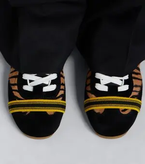 Fendi Calf Hair And Suede Trimmed Sneakers