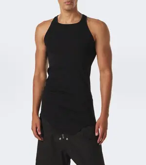 Rick Owens Basic Ribbed-knit Cotton Jersey Tank Top