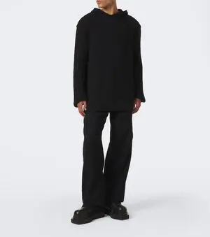 Rick Owens Hooded Cashmere And Silk Sweater