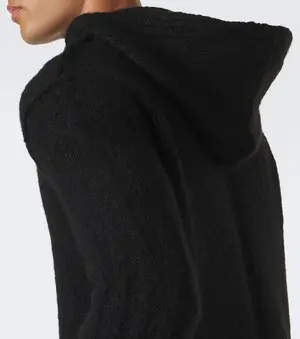 Rick Owens Hooded Cashmere And Silk Sweater