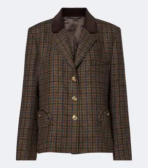 BLAZÉ MILANO Amandira Shelley Checked Virgin Wool Blazer - Multicoloured