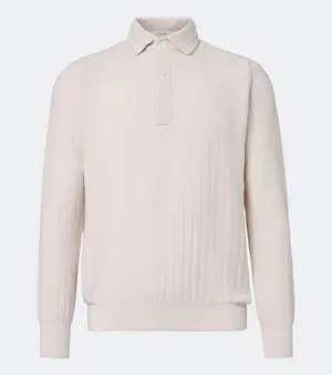 LARDINI Cashmere Polo Sweater - White