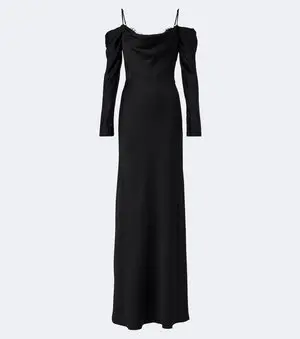 Rebecca Vallance Noire Off-shoulder Gown