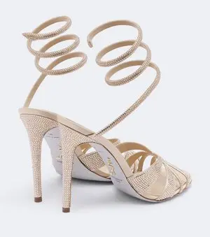 Rene Caovilla Embellished Satin Sandals