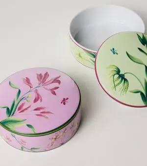 GINORI 1735 Florenza Floral Porcelain Container