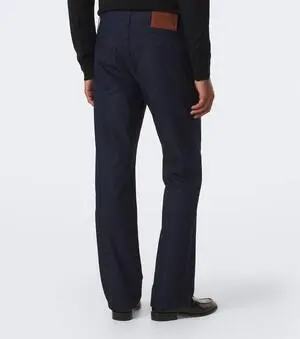 Etro Jacquard Cotton-blend Slim Pants