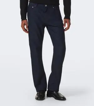 Etro Jacquard Cotton-blend Slim Pants