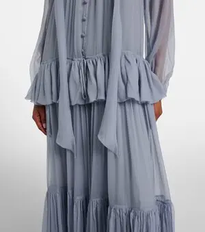 Chloé Ruffled Silk Muslin Maxi Dress