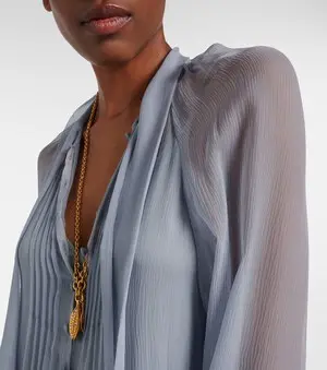 Chloé Ruffled Silk Muslin Maxi Dress