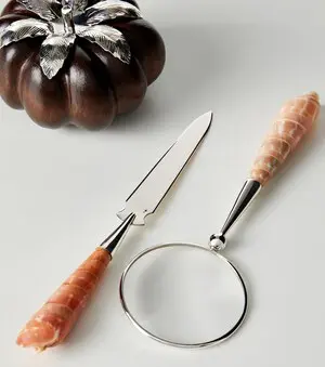 TAVARES 1922 Spiralis Sterling And Shell Knife