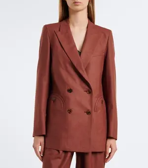 BLAZÉ MILANO Double Breasted Wool Cashmere Blazer