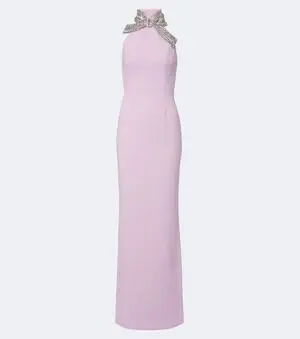 Rebecca Vallance Yolanda Embellished Crepe Gown - Purple