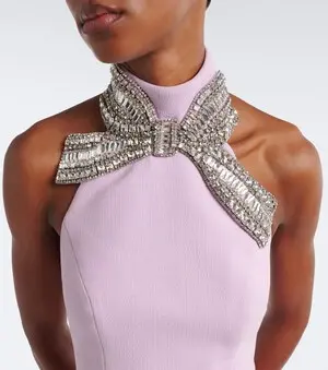 Rebecca Vallance Yolanda Embellished Crepe Gown - Purple