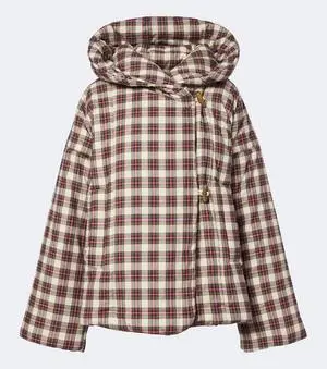 Dries Van Noten Gingham Hooded Cotton Puffer Jacket - Multicoloured