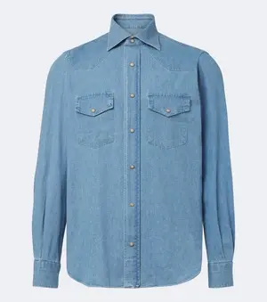 Eleventy Denim Western Shirt