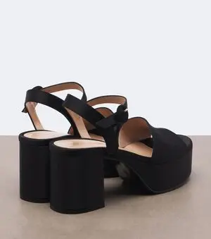 GIANVITO ROSSI Satin Platform Sandals
