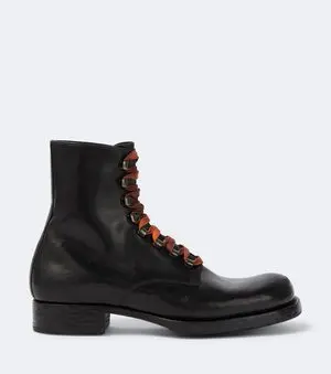 Prada Leather Lace-up Boots