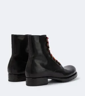 Prada Leather Lace-up Boots