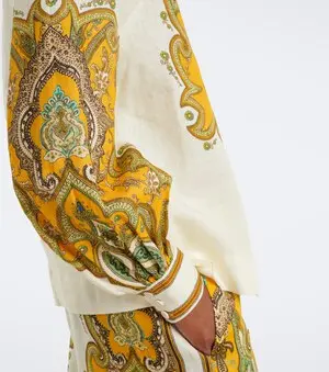 ALEMAIS Porter Printed Linen Blouse