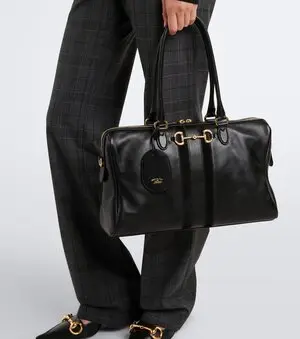 Gucci Borsetto Large Leather Bowling Bag