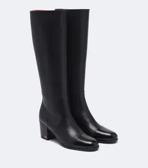 Valentino Garavani Vlogo Knee-high Leather Boots
