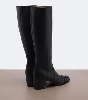 Valentino Garavani Vlogo Knee-high Leather Boots