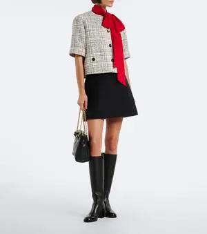 Valentino Garavani Vlogo Knee-high Leather Boots