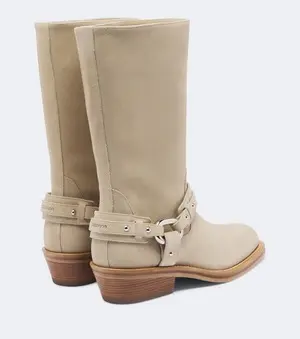 Rabanne Suede Biker Boots