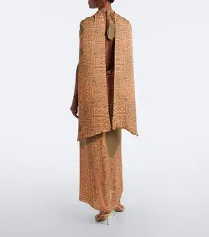 Johanna Ortiz Printed Silk Maxi Dress