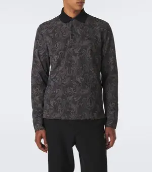 Etro Printed Cotton Pique Polo Shirt