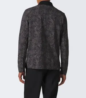 Etro Printed Cotton Pique Polo Shirt