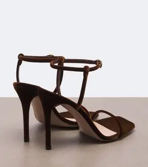 GIANVITO ROSSI Velvet Sandals