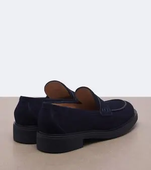 GIANVITO ROSSI Suede Penny Loafers