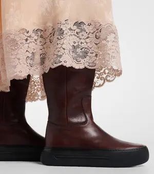 Chloé Delia Leather Knee-high Boots