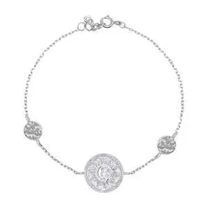 LUNA CHARLES Alena Sun Coin Charm Bracelet In 18k Plated Sterling - Silver