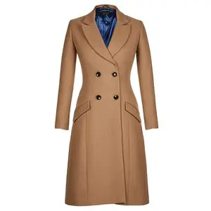 SERRAN LONDON Classic Double-breasted Wool Overcoat - Brown