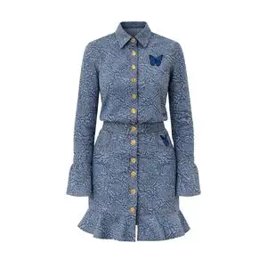 MAUI X LOLITA Evette Baroque Pattern Denim Skirt Set