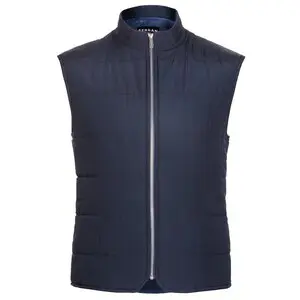 SERRAN LONDON Quilted Gilet - Blue