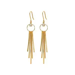 MONARCH Fringe Hoop Drop Earrings - Gold