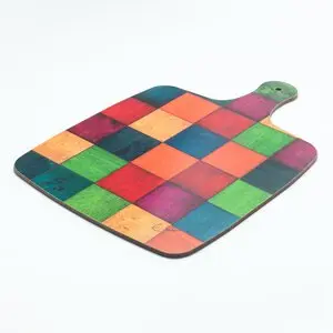 E. INDER DESIGNS Chopping Paddle And Teapot Stand In Colours Of The Rainbow To Bring A Smile To The Cook - Brown