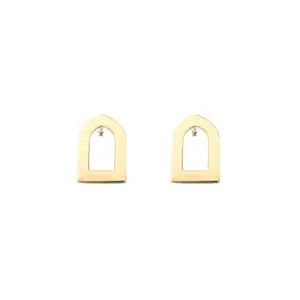 SHEIDA FARROKHI Gold / Yellow Sahra Stud Earrings Solid Yellow Gold