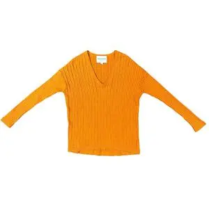 LINDSAY NICHOLAS NEW YORK V-neck Cable Sweater