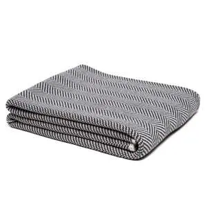 In2green Cotton Sustainable Knit Throw Blanket Herringbone - Grey