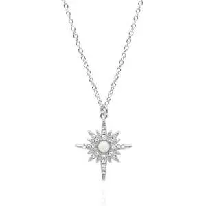 LUNA CHARLES North Star Pendant Necklace - Silver