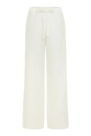 SOIRÉE MIAMI BEACH Ally Linen Wide Leg Trousers